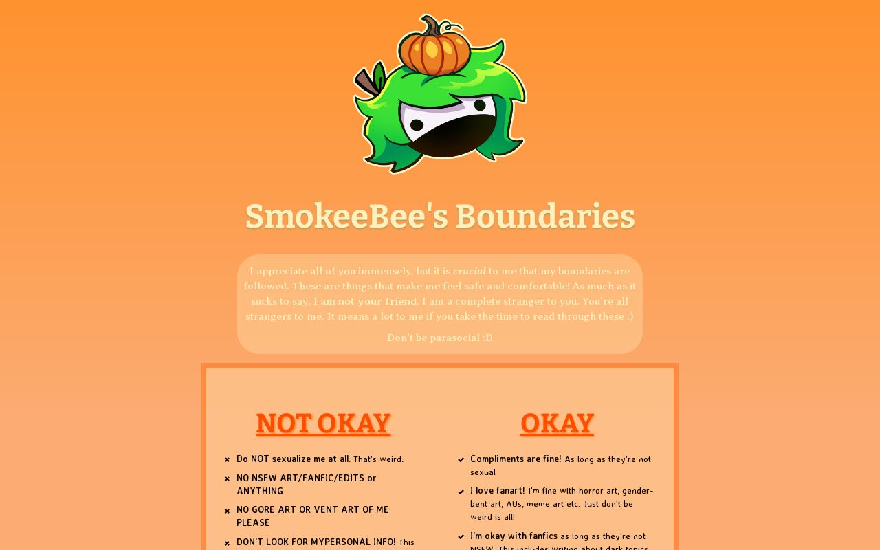 SmokeeBee's Boundaries